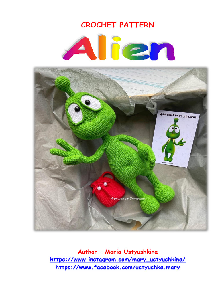 Crochet Alien | PDF | Crochet | Yarn