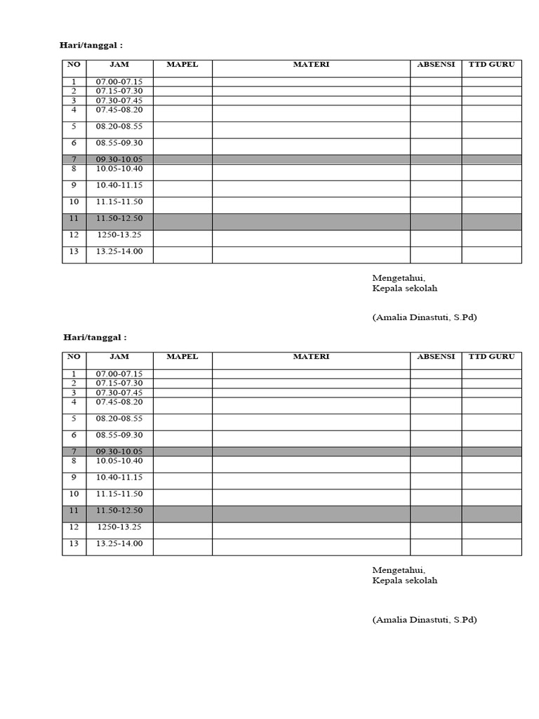 Jadwal Kosongan 2024 | PDF | Griya & Taman