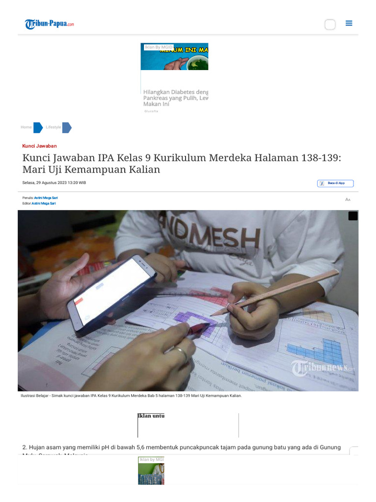 Kunci Jawaban IPA Kelas 9 Kurikulum Merdeka Halaman 138-139 - Mari Uji Kemampuan Kalian ...