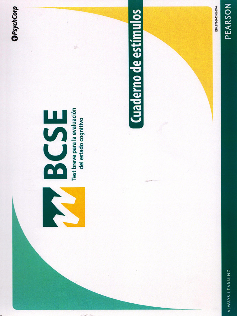 Cuaderno de Estímulos Test (BCSE) | PDF