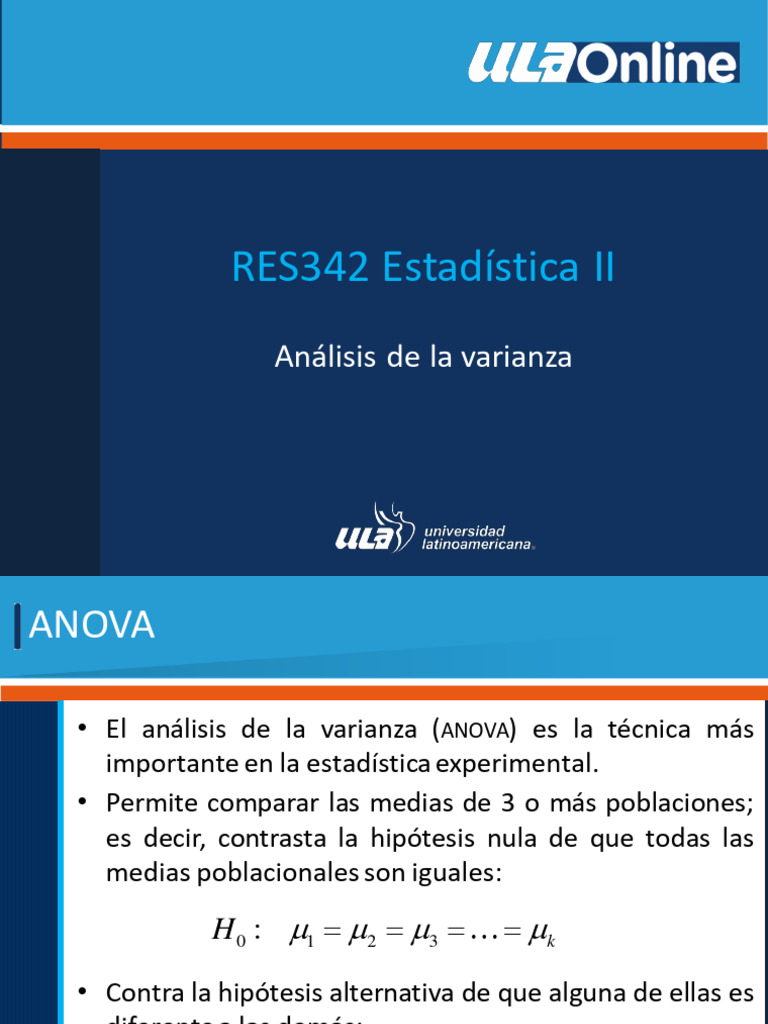 Analisis de Varianza | PDF | Análisis de variación | Diferencia
