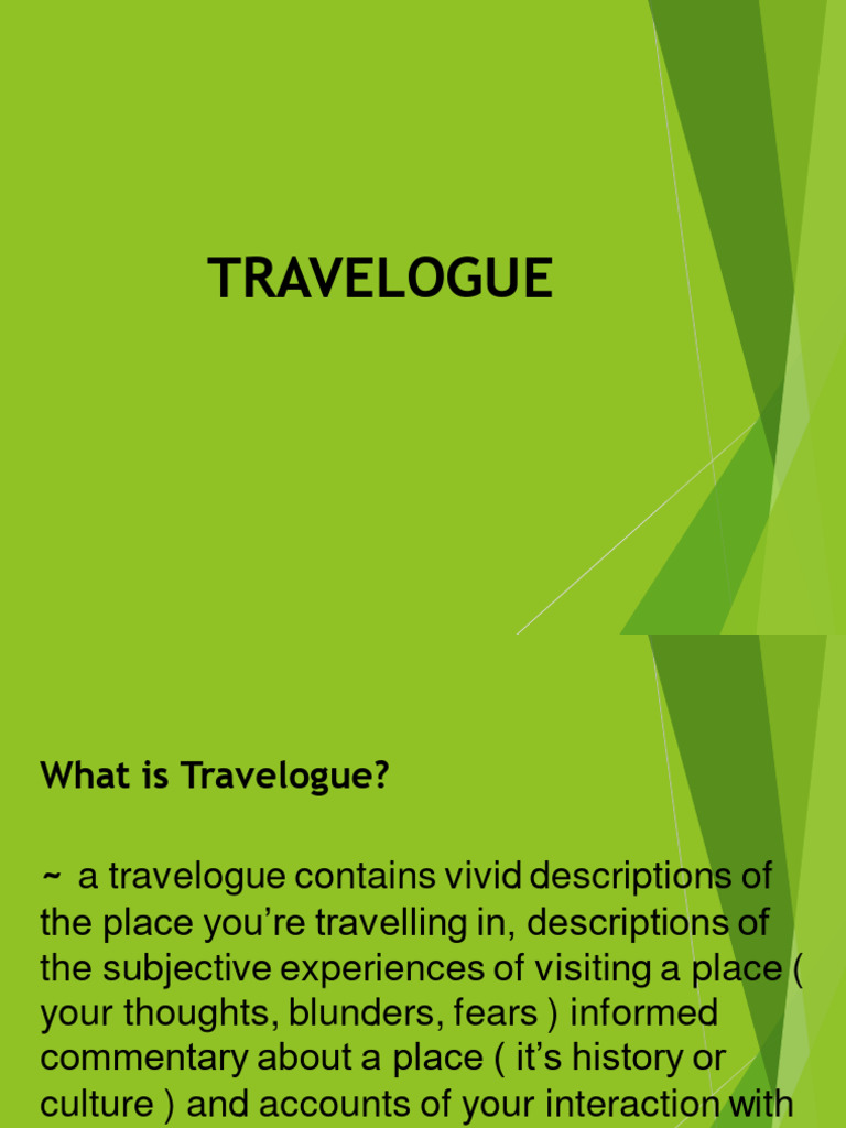 Travelogue | PDF