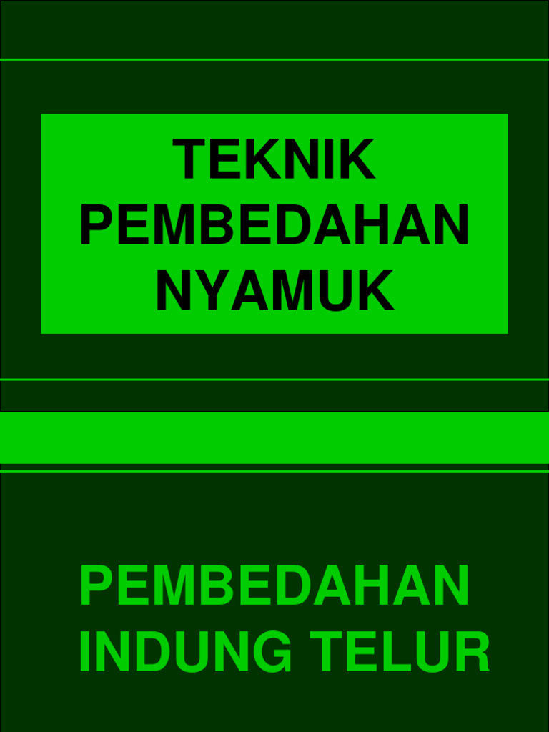 Teknik Pembedahan Indung Telur Nyamuk | PDF | Sains & Matematika