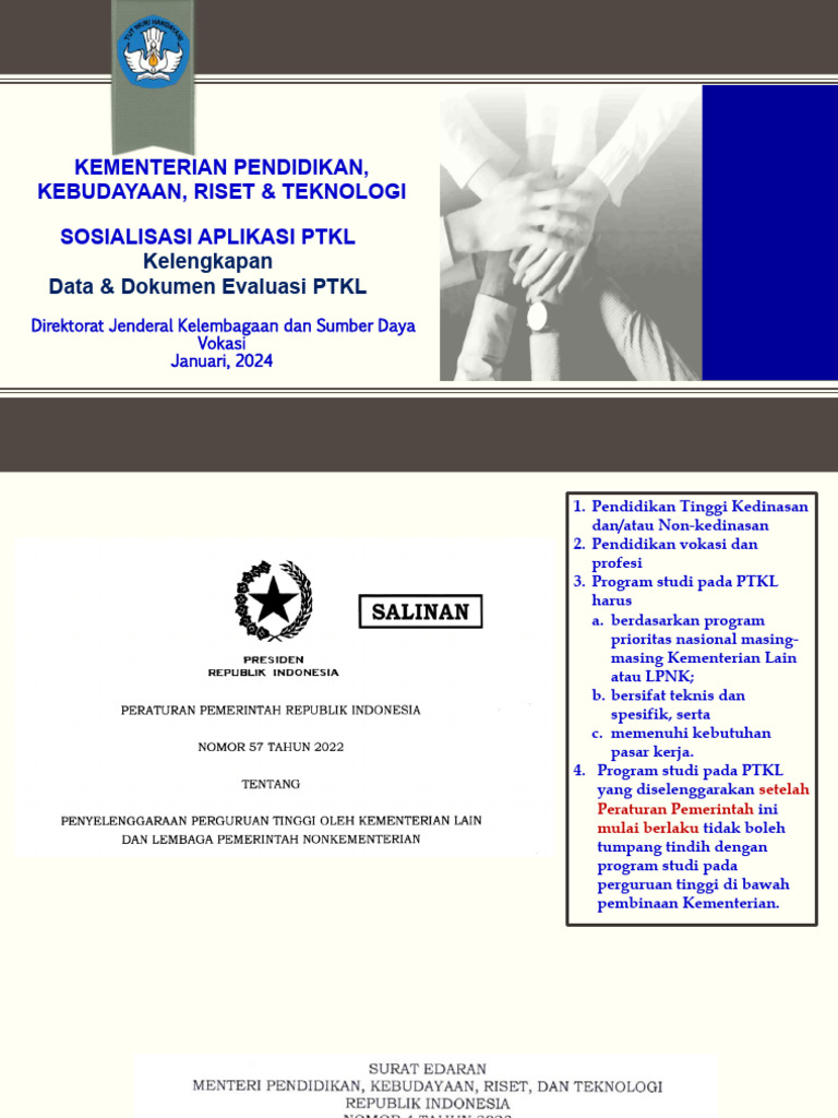Kelengkapan Data Dan Dokumen PTKL - Sosialisasi 12 Jan 2024 - Rev | PDF