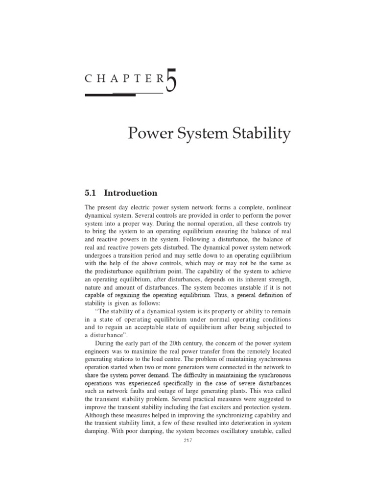 Power System Stability-Chapter 3 | PDF | Torque | Rotation Around A ...