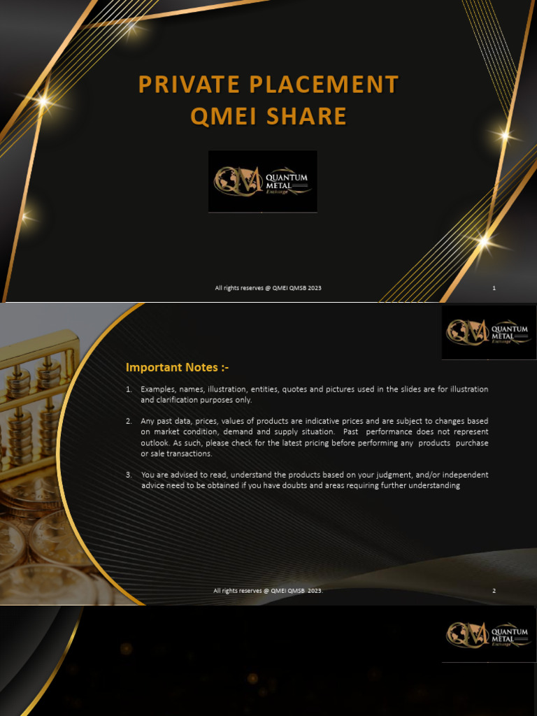 QM Private Placement | PDF | Banks | United States Dollar