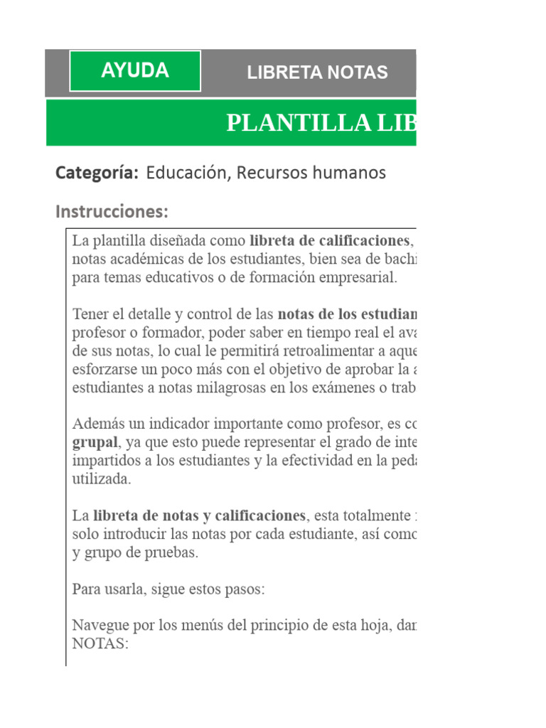Plantilla De Excel Para El Libro De Calificaciones Del Maestro Lepic