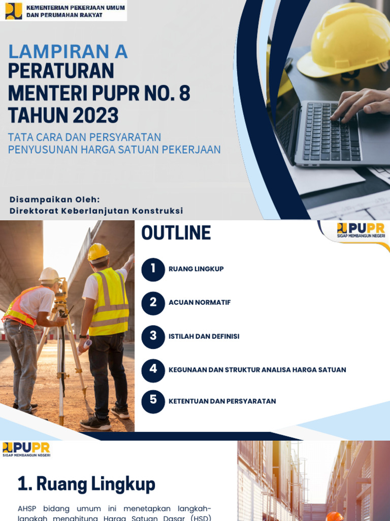 Lampiran A PERMEN 8 2023 - Tata Cara Dan Persyaratan Penyusunan HSP | PDF