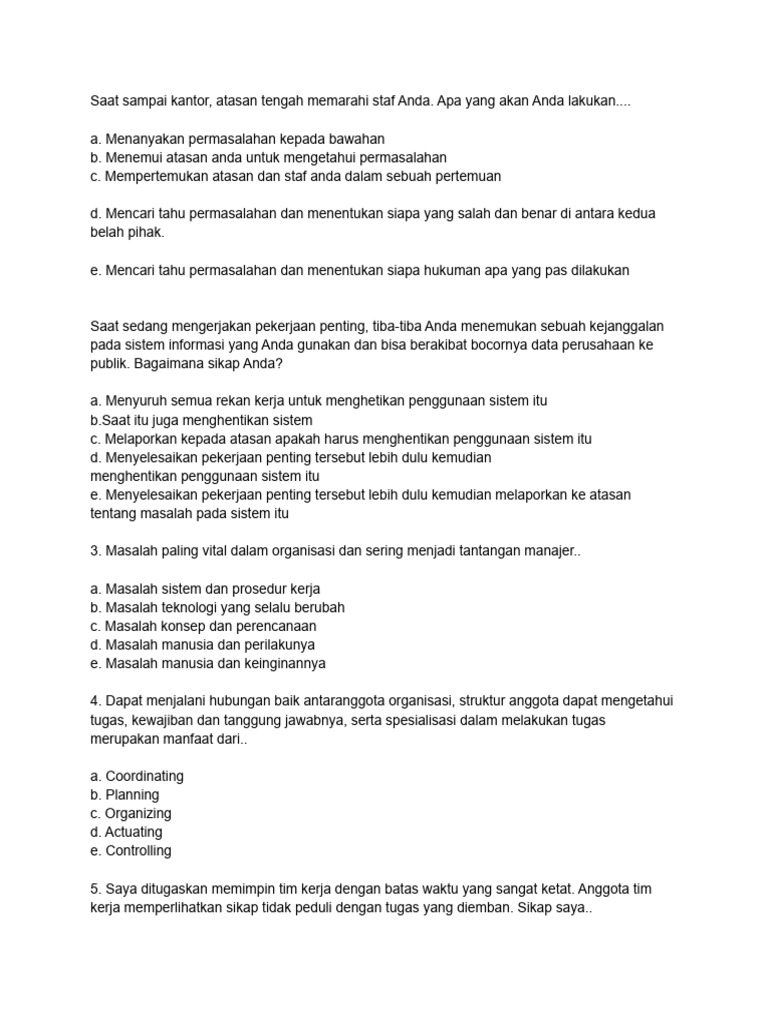 Contoh Soal Manajerial | PDF