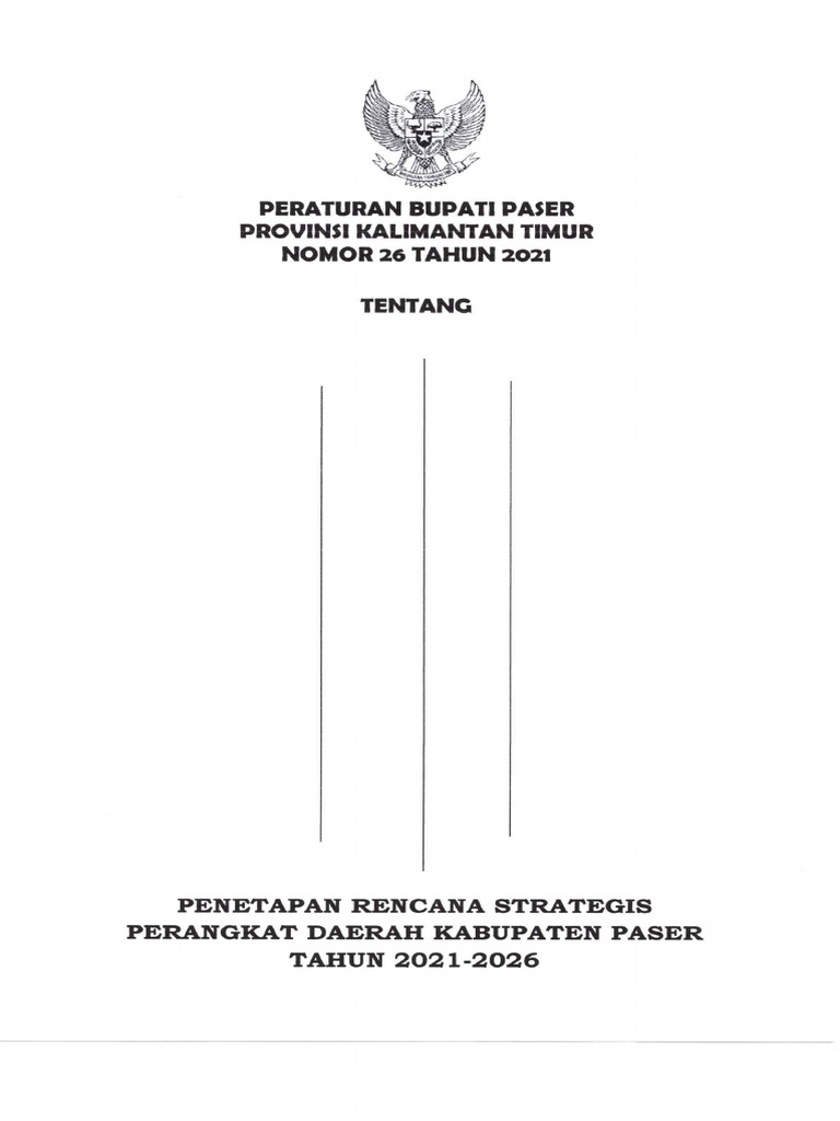 Perbup Penetapan Renstra PD-Paser | PDF
