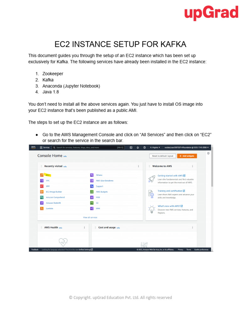 EC2 Instance Setup For Kafka | PDF