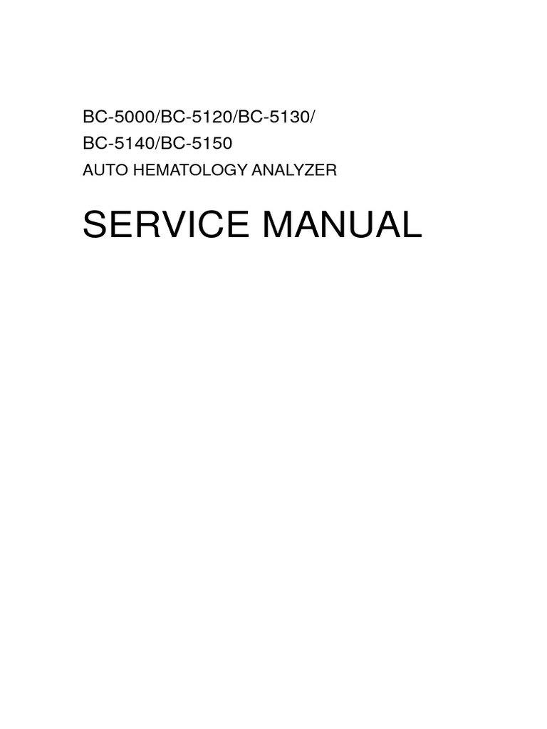 BC-5000&BC-5120&BC-5130&BC-5140&BC-5150 - Auto Hematology Analyzer ...