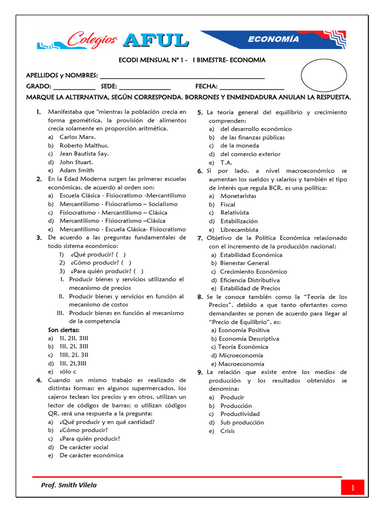 5 Año Ecodi | PDF | Ciencias económicas | Mercantilismo