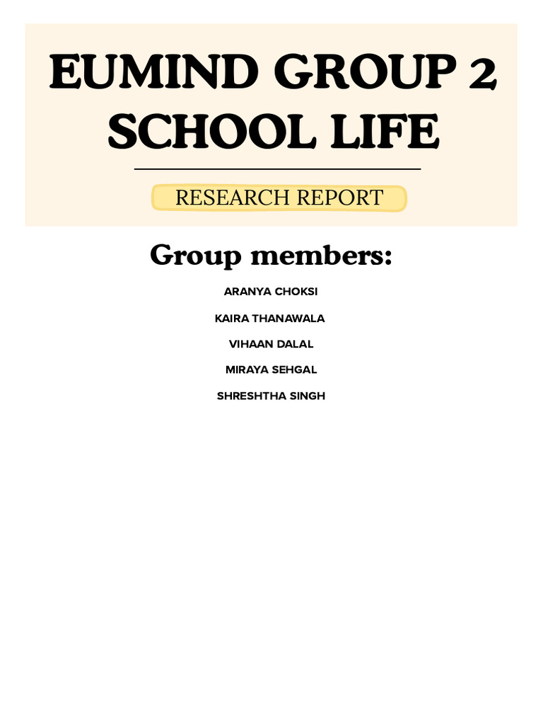 eumind group 2 | PDF | Schools