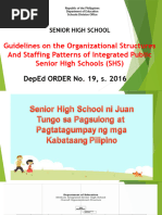 SHS Organizational Structure Guidelines | PDF | Teachers | Curriculum