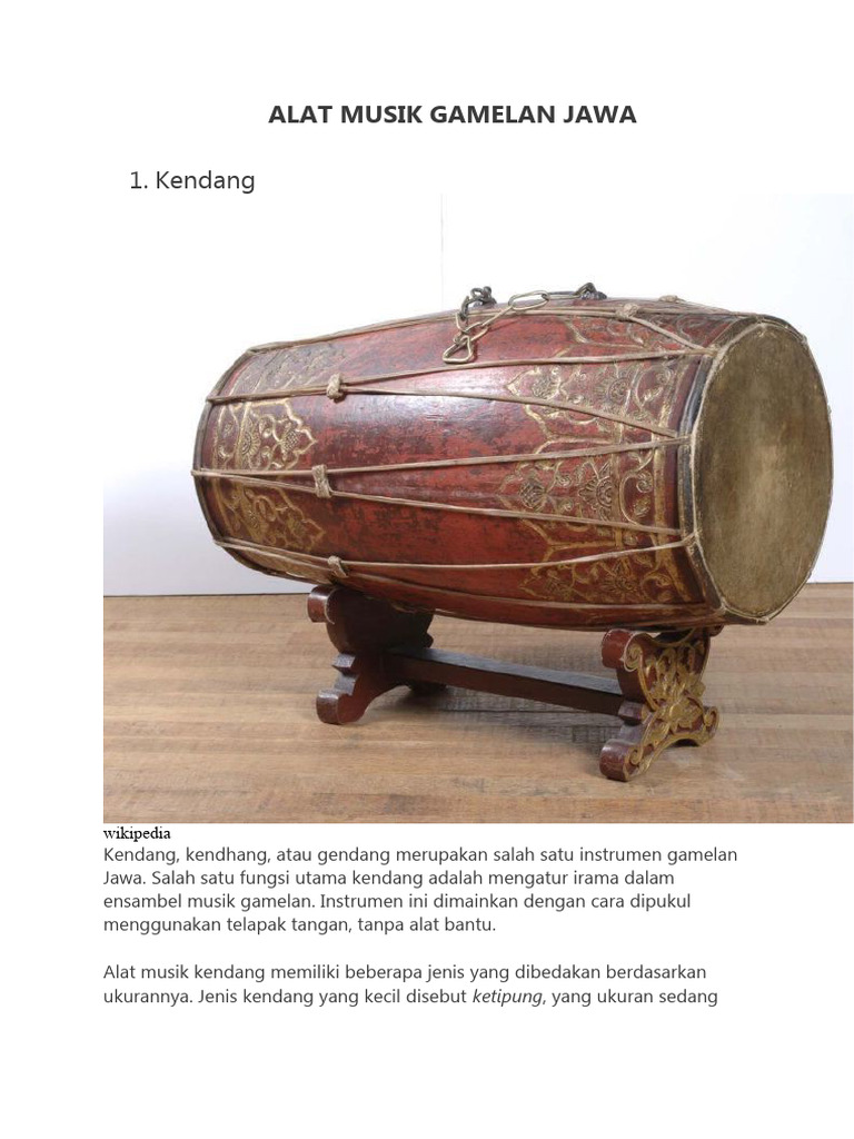 Alat Musik Gamelan Jawa | PDF