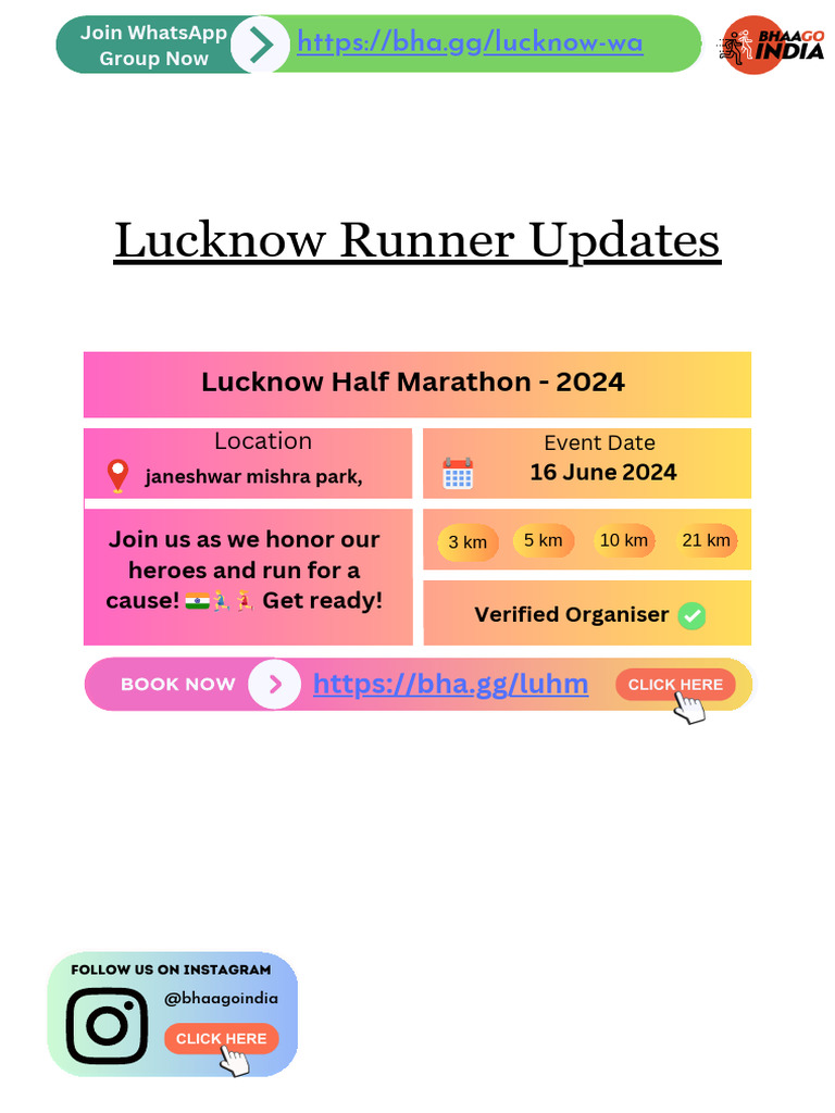 Lucknow Winter Half Marathon 2024 Details | PDF