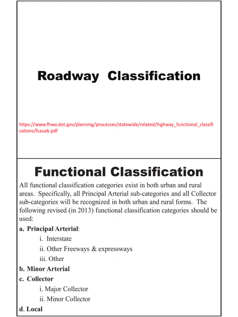 Road Classification | PDF