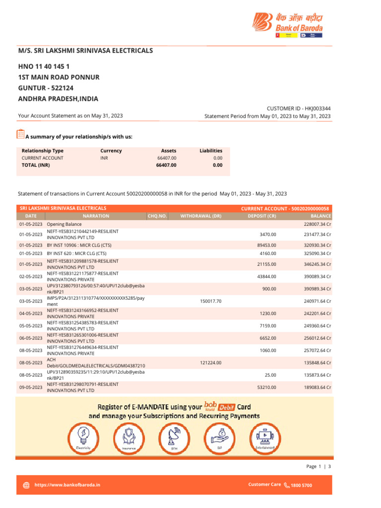 May 2023 Account Statement Summary | PDF | Transaction Account | Cheque