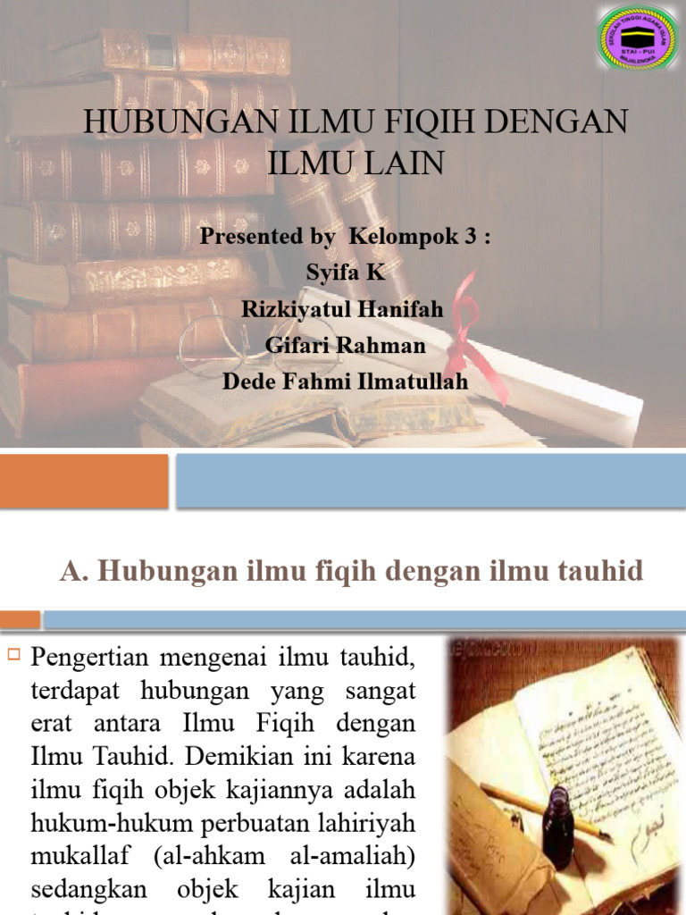 Hubungan Ilmu Fiqih dengan Ilmu Lain | PDF | Filsafat | Agama ...