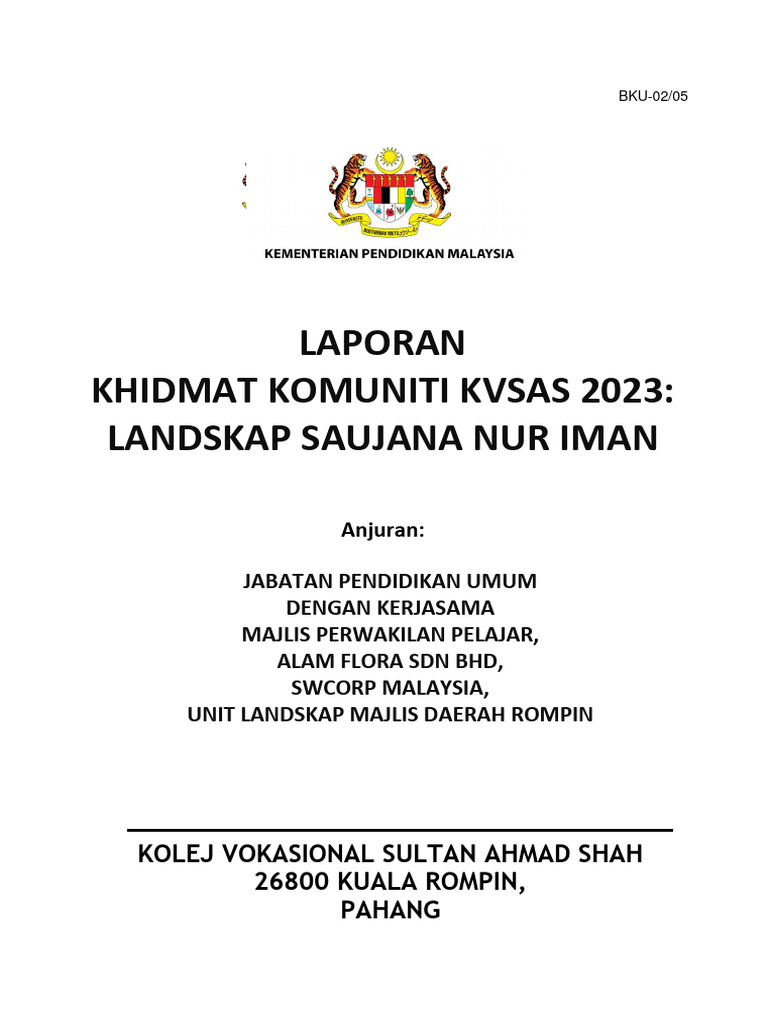 C3.14.5 - Laporan Program Khidmat Komuniti KVSAS 2023 Landskap Saujana ...