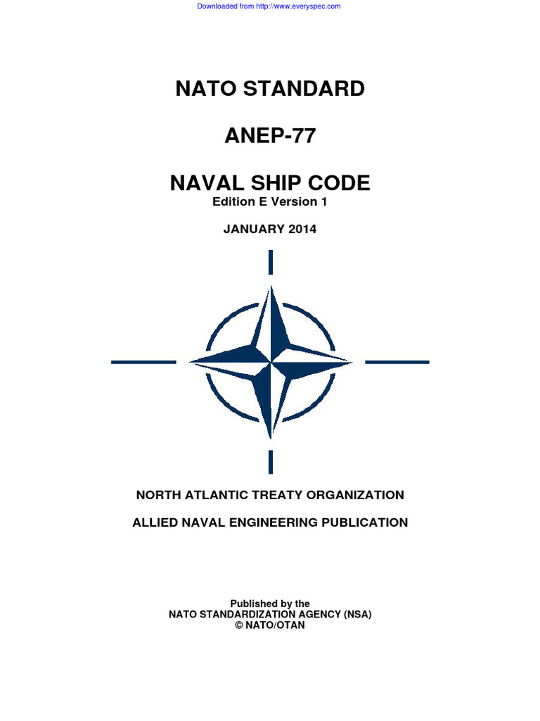 Naval Ship Code Nato Anep-77e - Ver-1 - Jan2014 | PDF | Safety ...