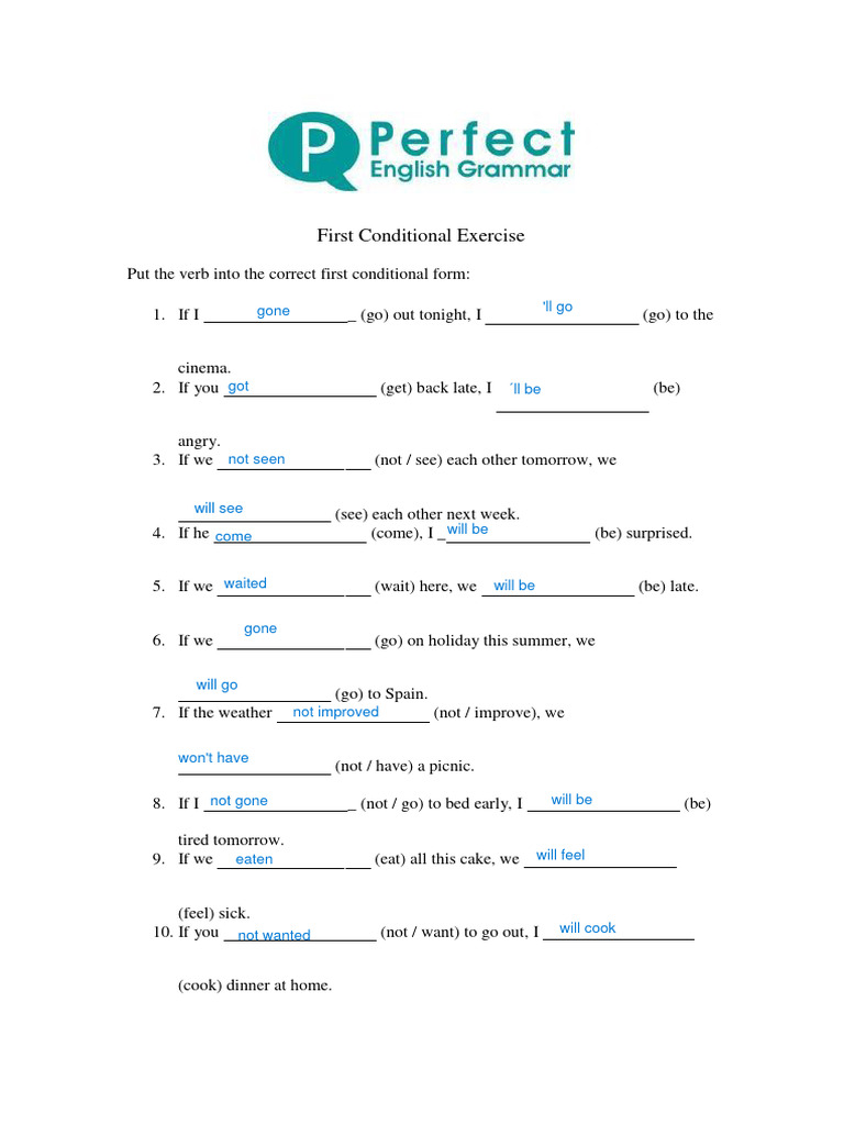 7.1. First Conditional - Worksheet #1 | PDF | Language Arts & Discipline
