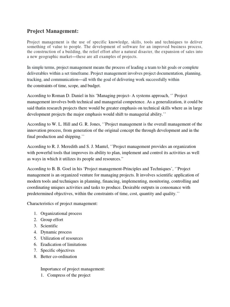 Project Management-Class Lecture | PDF | Goal | Cognitive Science