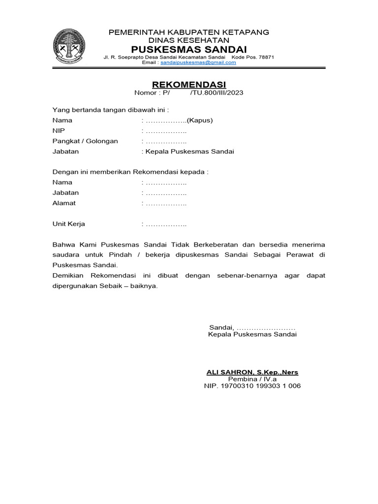 Form Surat | PDF