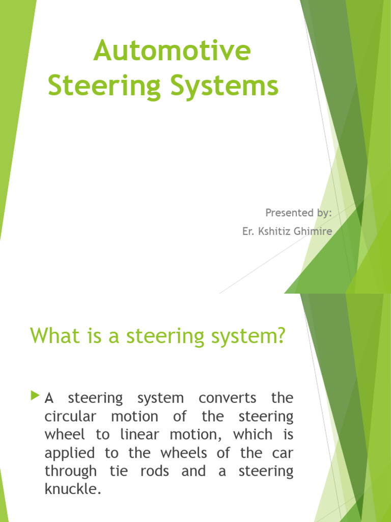Automotive Steering System Day 1 | PDF | Steering | Gear