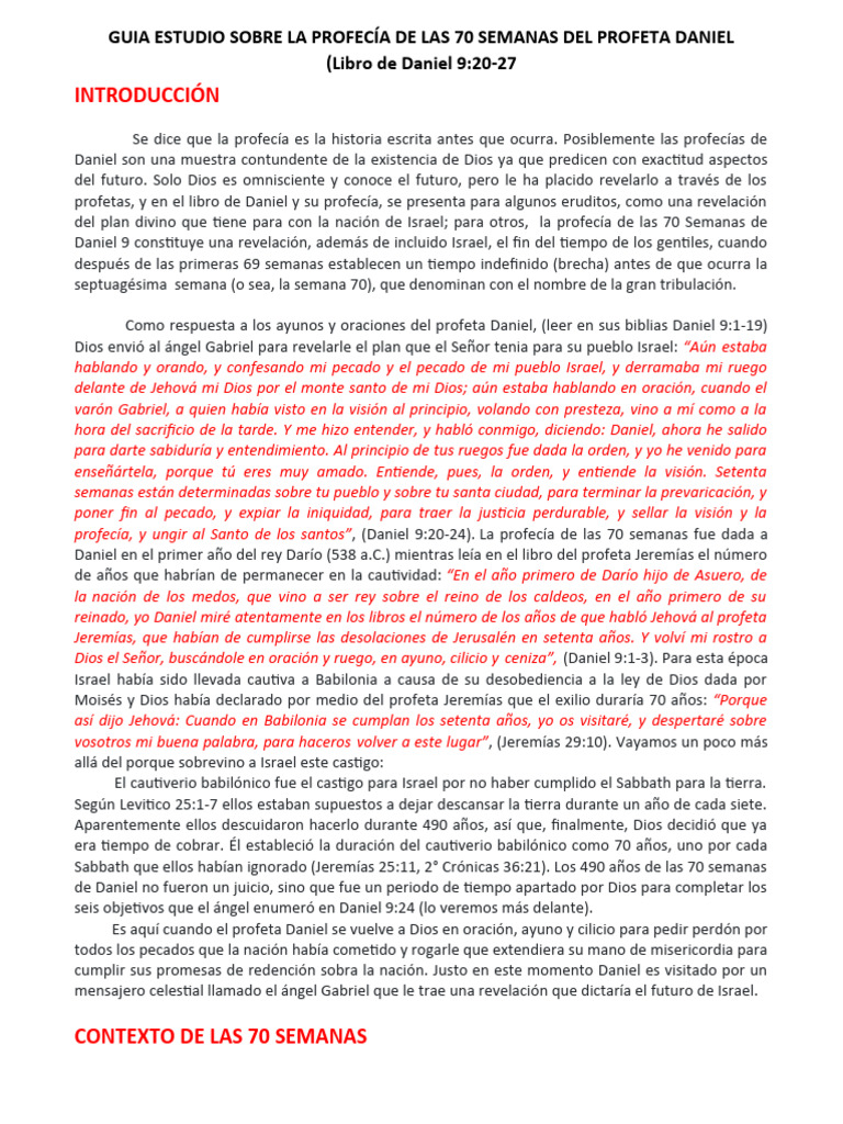 GUIA DE ESTUDIO DE LAS 70 SEMANAS DE DANIEL | PDF | Templo en jerusalén | Ciro el Grande