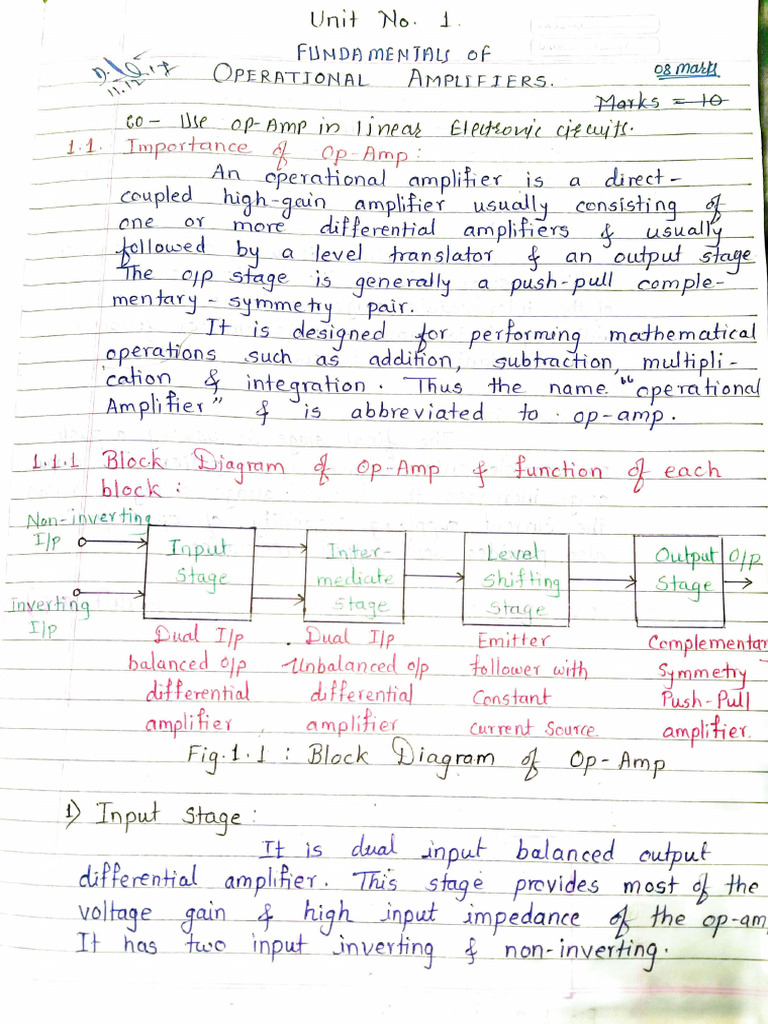LIC unit 1 notes | PDF | Operational Amplifier | Amplifier