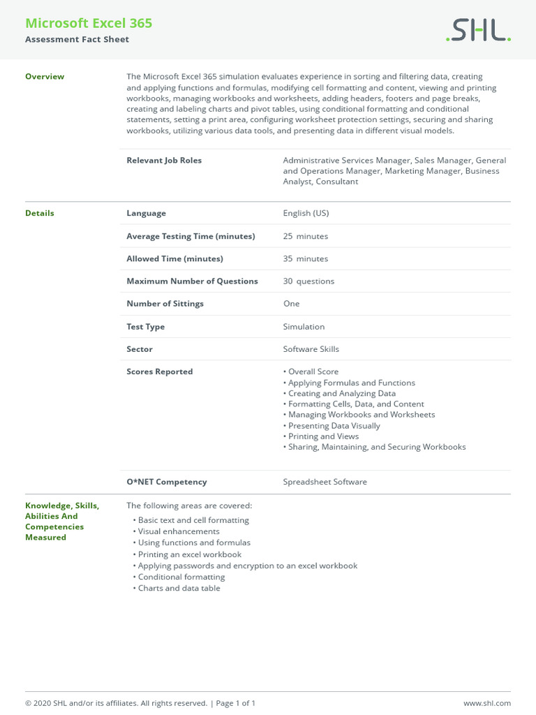 Microsoft Excel 365 | PDF | Microsoft Excel | Worksheet