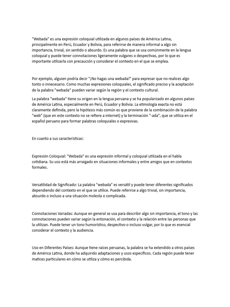 La Webada | PDF | Palabra | latín