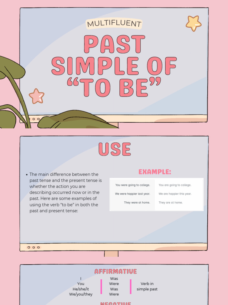 Past Tense "To Be" Guide | PDF