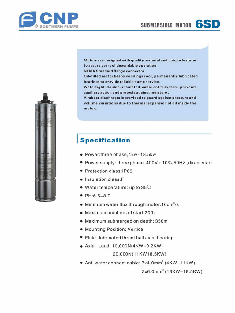 CNP 6SD Sub Motor | PDF | Electrical Components | Machines