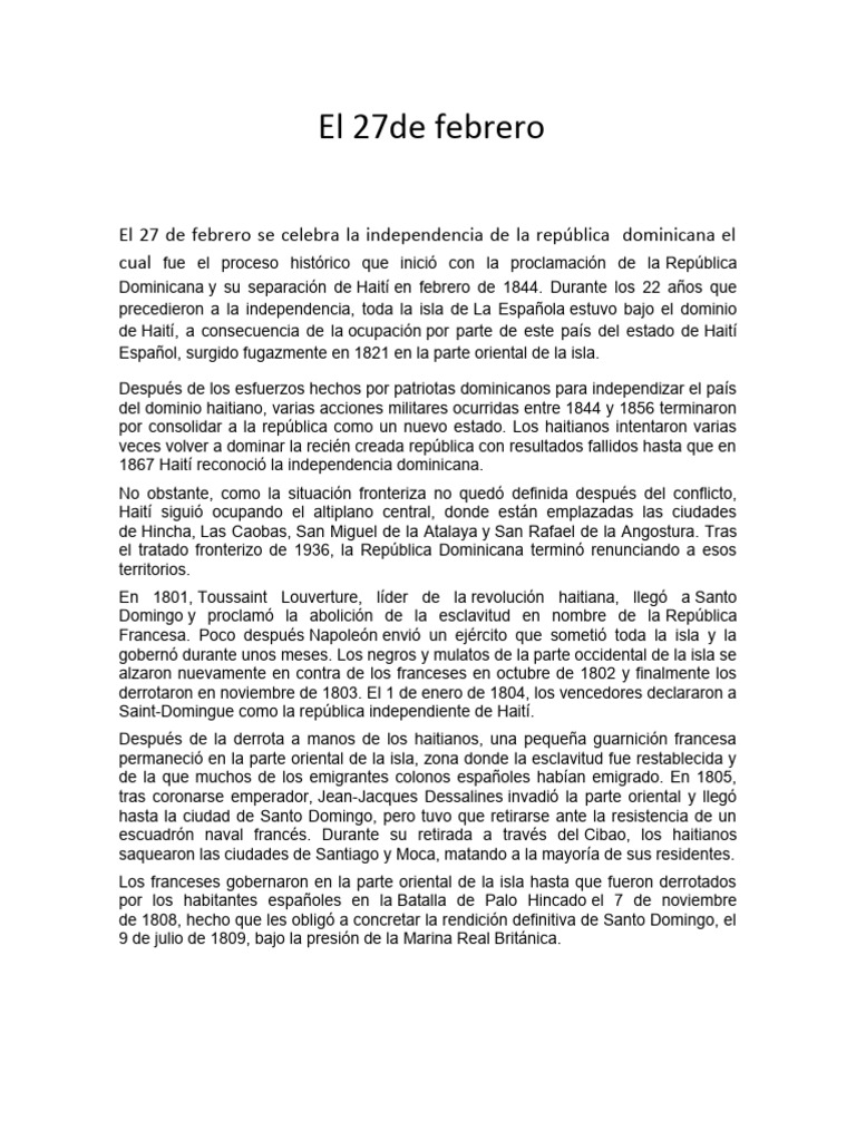 El 27de Febrero Clase | PDF | Militar | Operaciones militares