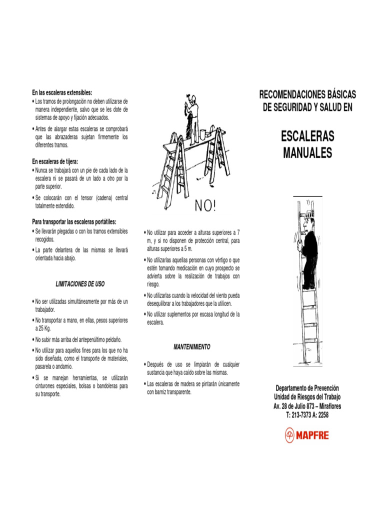 Escaleras Manuales | PDF | Escalera