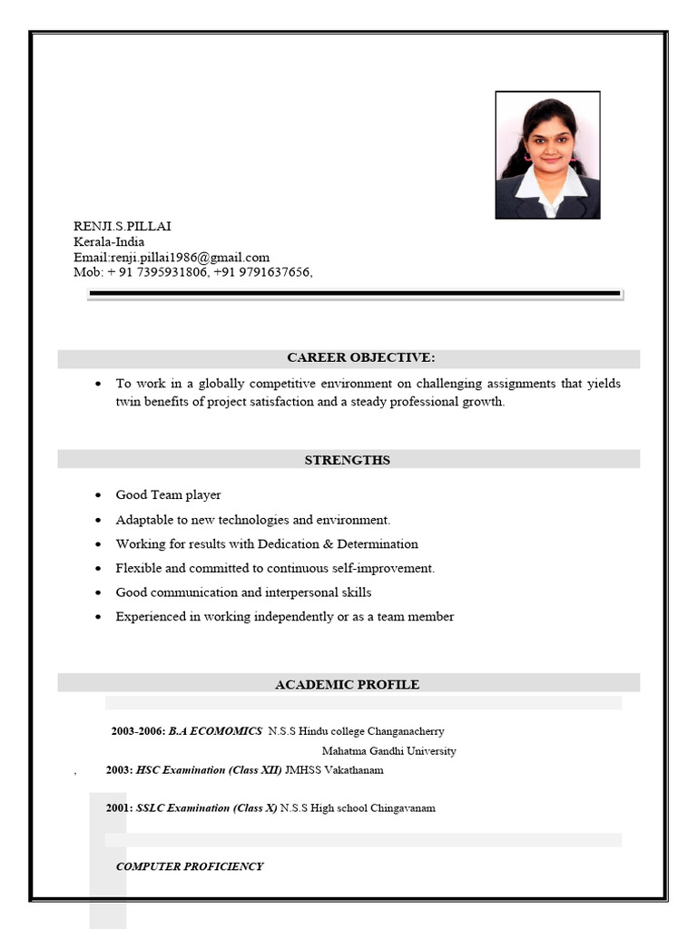 Renji Biodata - Updated Resume | PDF