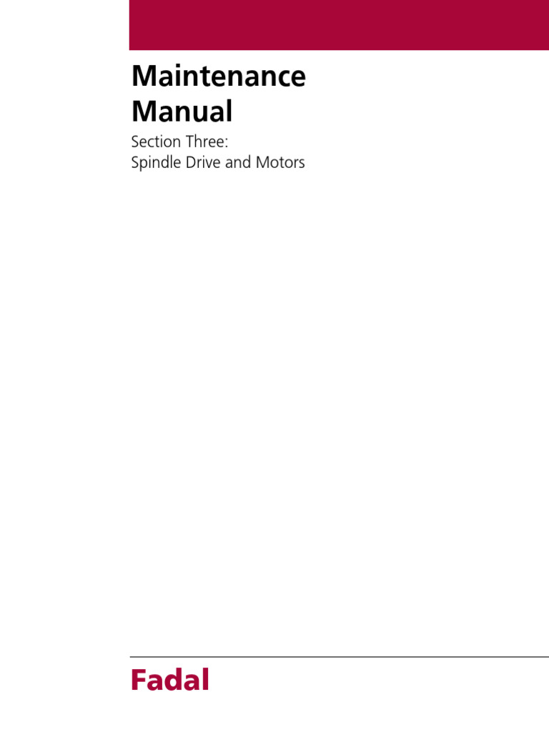Fadal Spindle Drive Maintenance Guide | PDF | Belt (Mechanical) | Power ...