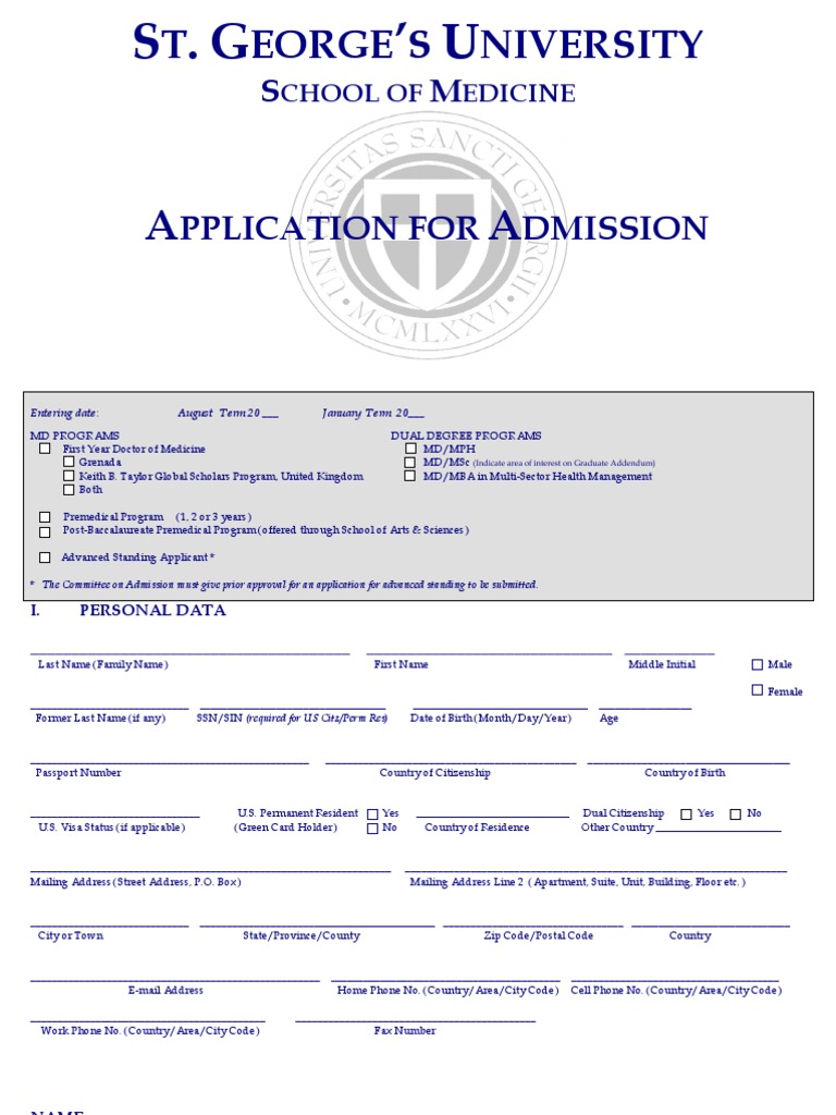 St. George App | PDF | Medical College Admission Test | Academic Degree