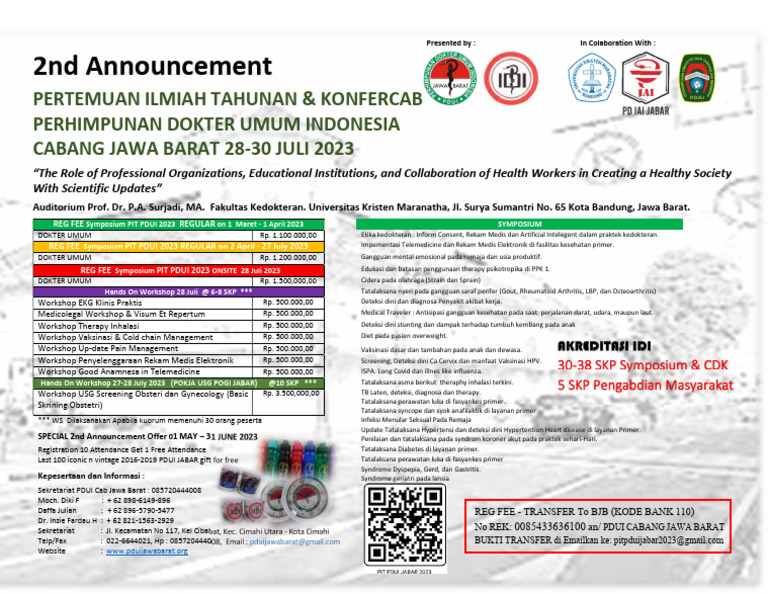 2nd Anouncement PIT PDUI JAWA BARAT 2023 | PDF | Sains & Matematika