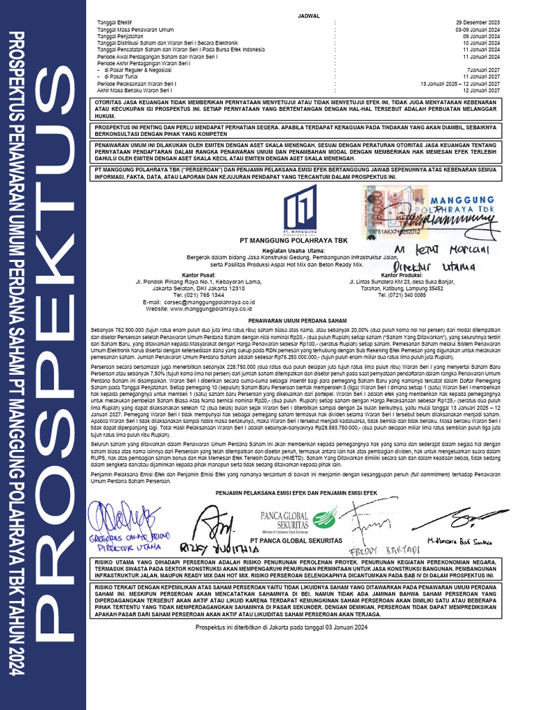 7 Mang Prospektus Ipo 2024 | PDF