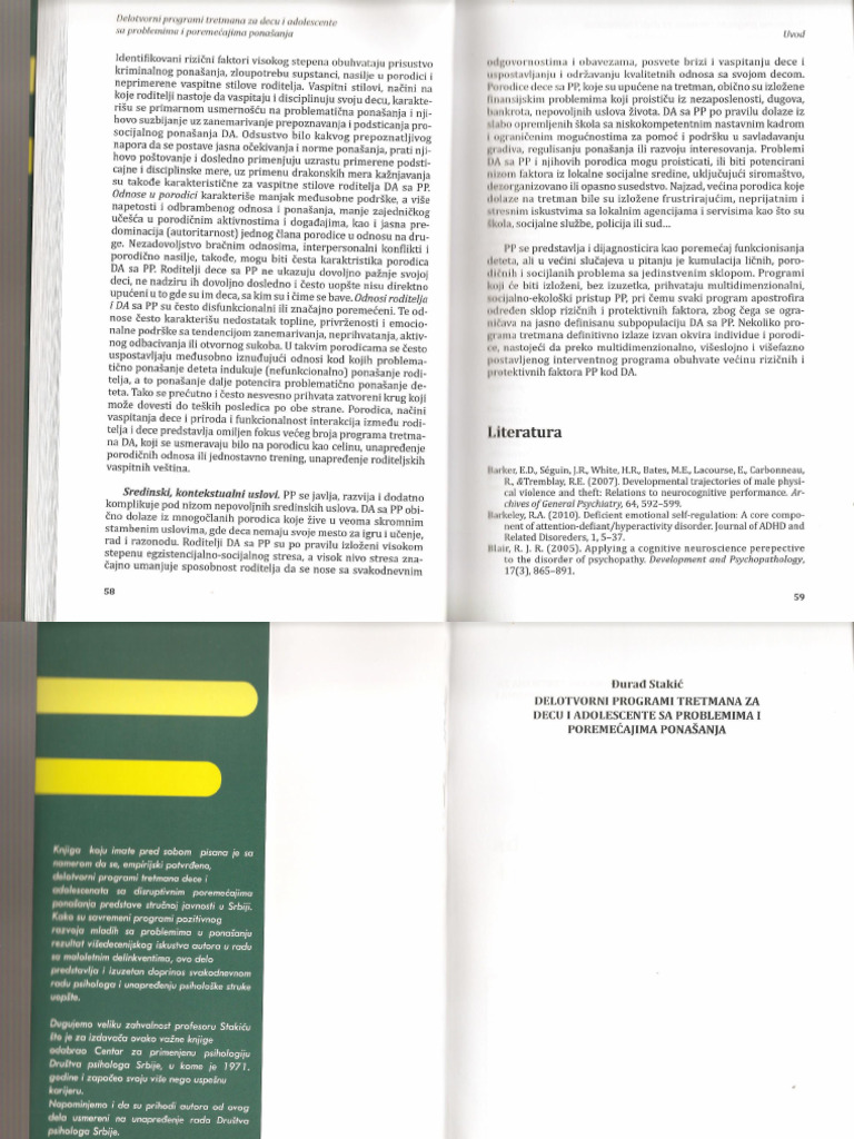 Problemi Ponašanja Djece I Adolescenata | PDF