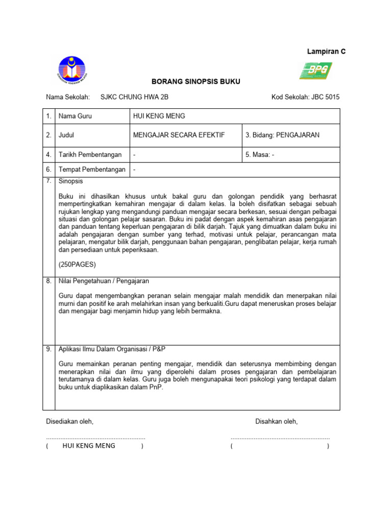 Sinopsis: Mengajar Secara Efektif-Hys | PDF | Karier & Perkembangan | Kajian Bahasa Asing