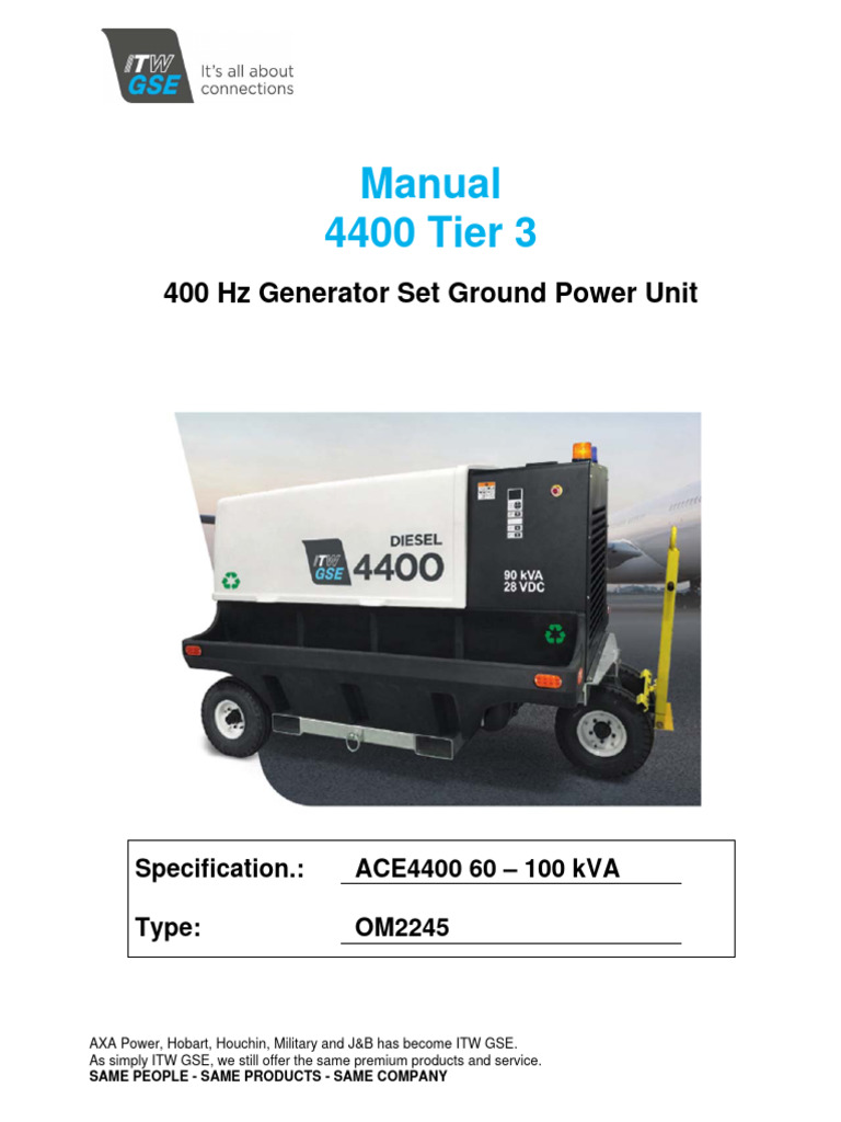 Houchin 4400 Manual | PDF | Electric Generator | Alternating Current