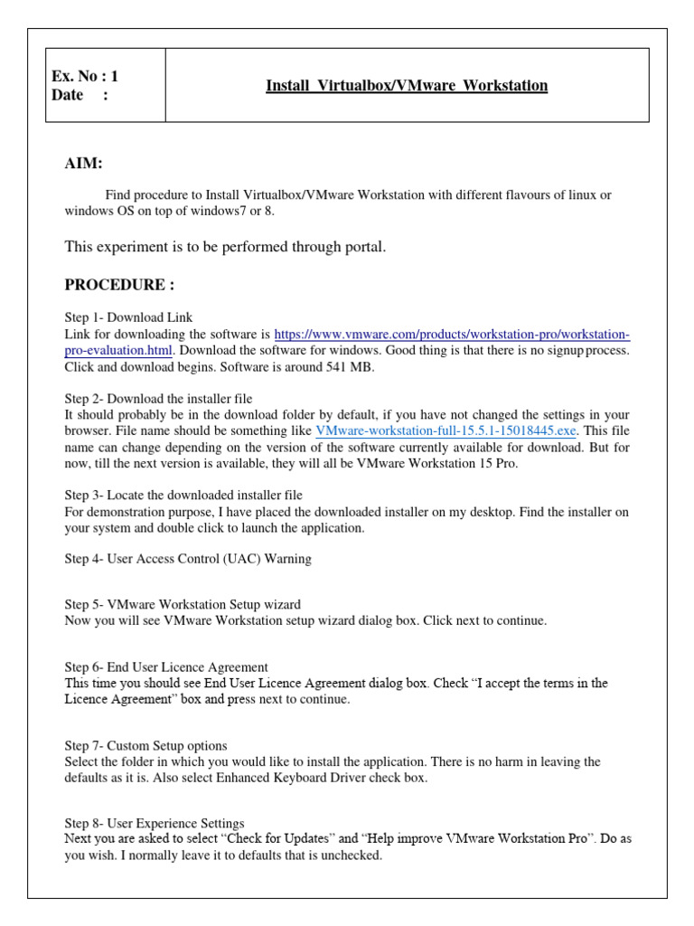 Virtual Machine Setup Guide | PDF | Ip Address | Apache Hadoop