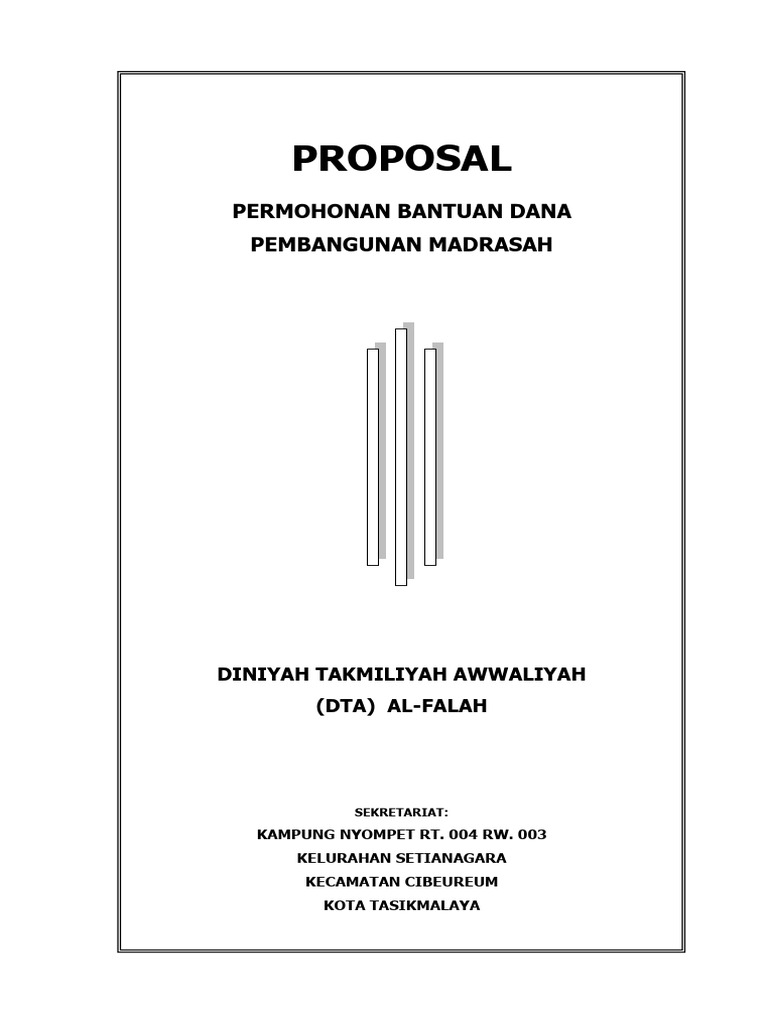 (123dok - Com) Proposal Permohonan Bantuan Dana Pembangunan Madrasah Diniyah Takmiliyah ...