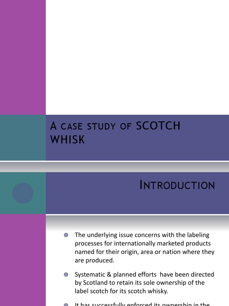 GI Case Study | PDF | Scotch Whisky | Whisky