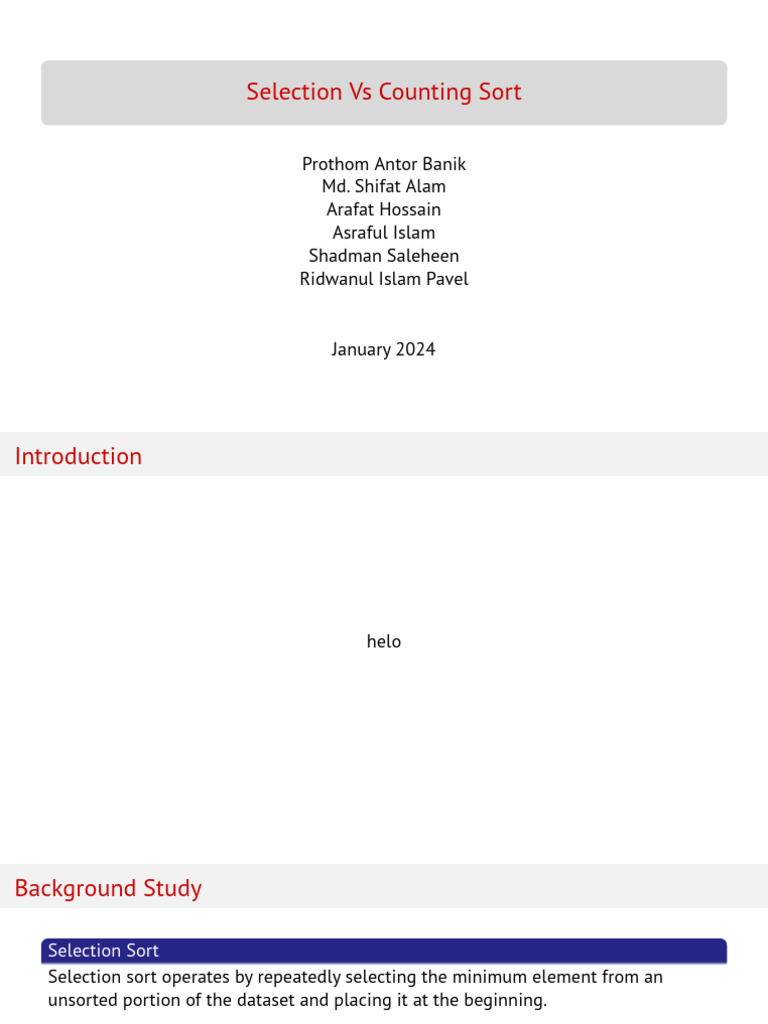 Selection Vs Counting 133 135 139 169 175 179 | PDF | Algorithms And ...